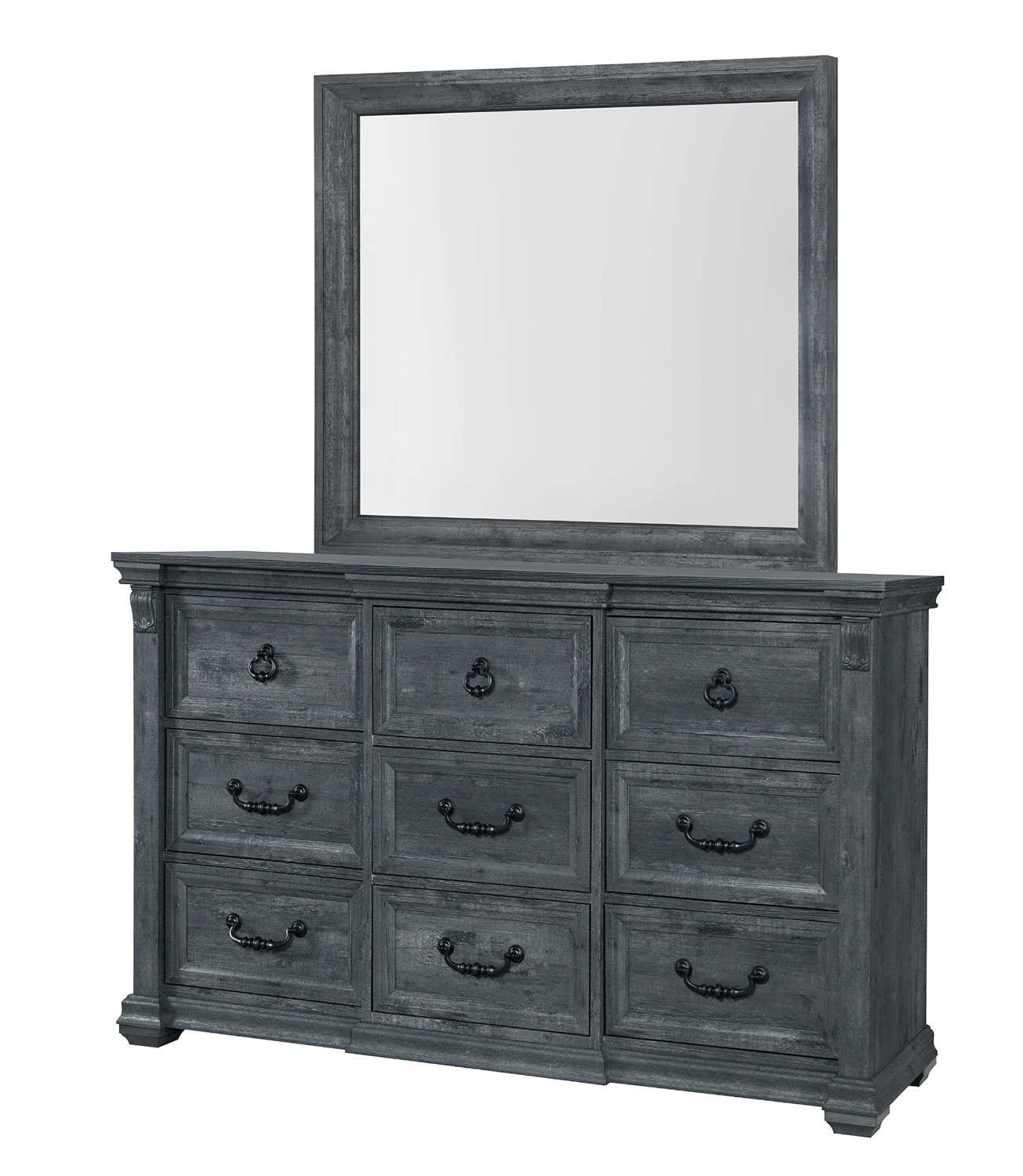 Tatum Grey Storage Bedroom Set Global Furniture | Furniture Cart