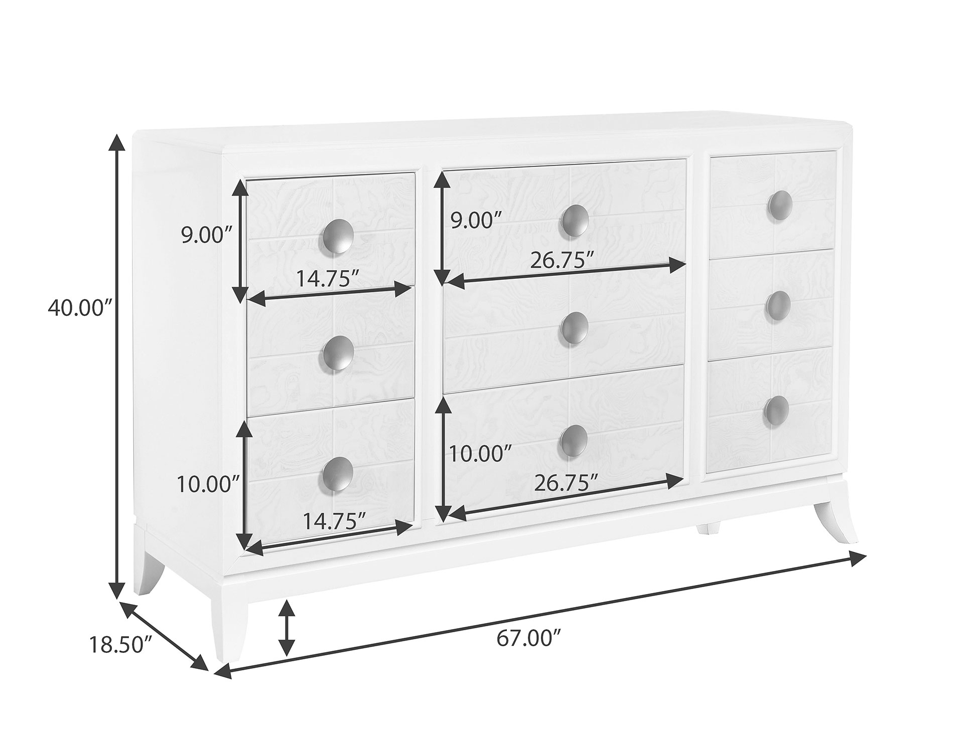 Melrose Panel Bedroom Set (White) Samuel Lawrence Furniture | Furniture ...
