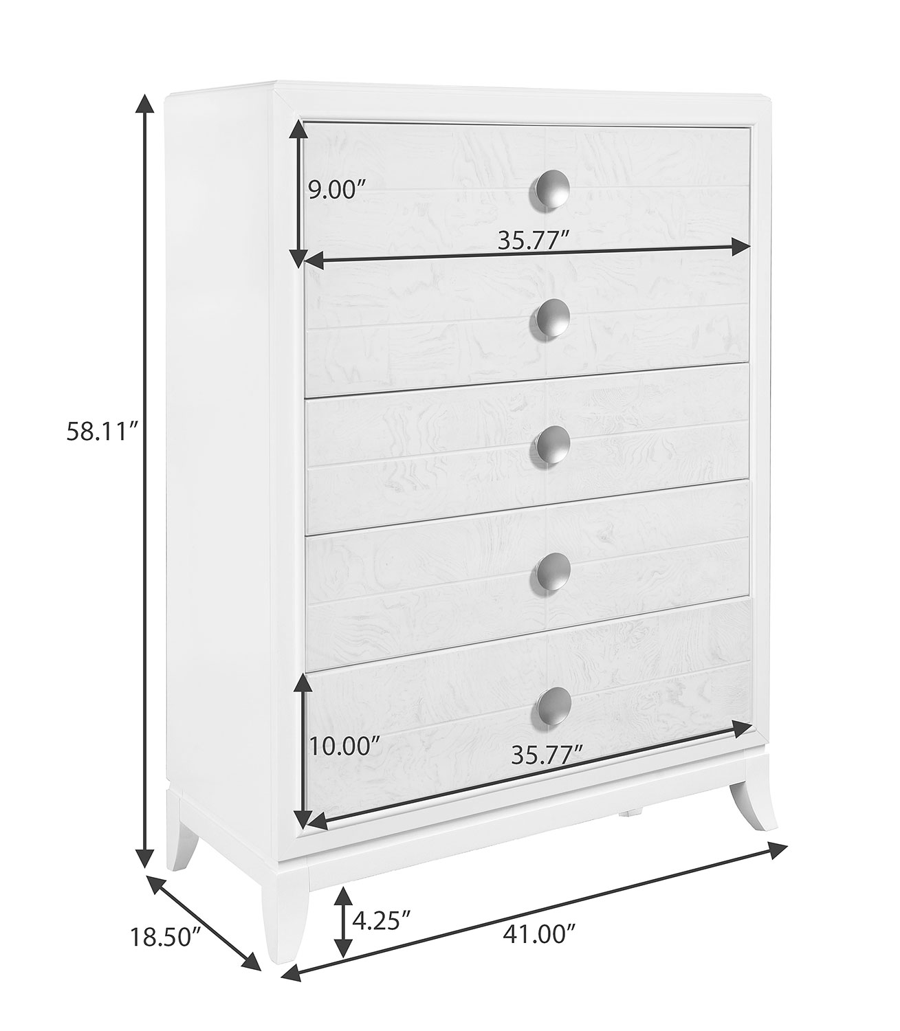 Melrose Panel Bedroom Set (White) Samuel Lawrence Furniture | Furniture ...