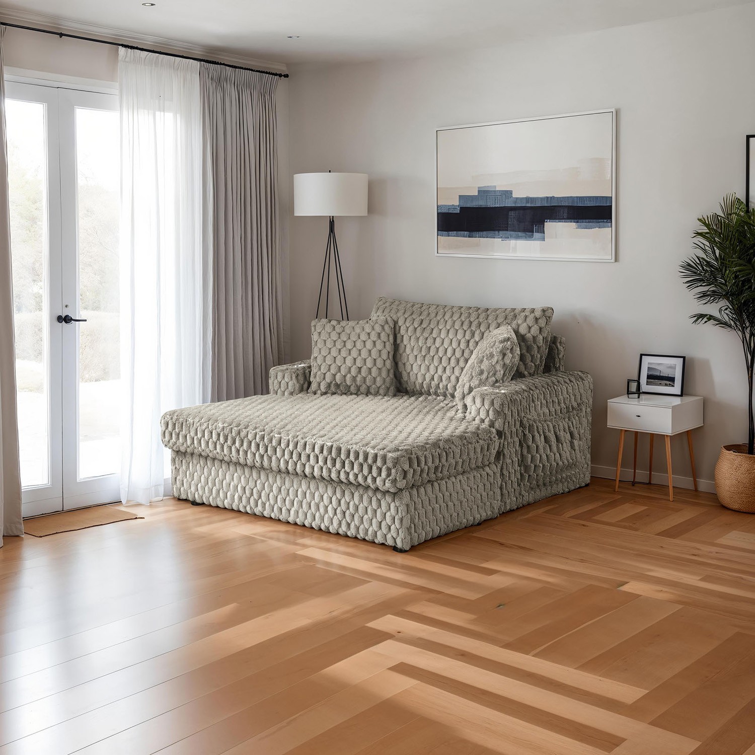 Ferryhill Light Brown Chaise Furniture Of America | Furniture Cart