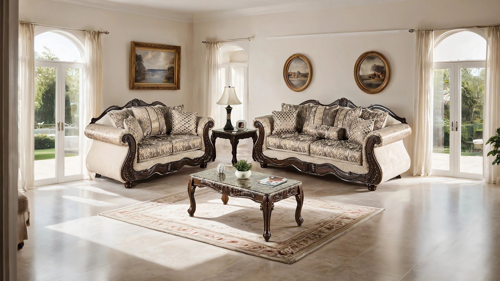 Andalusia Living Room Set Furniture Of America | Furniture Cart
