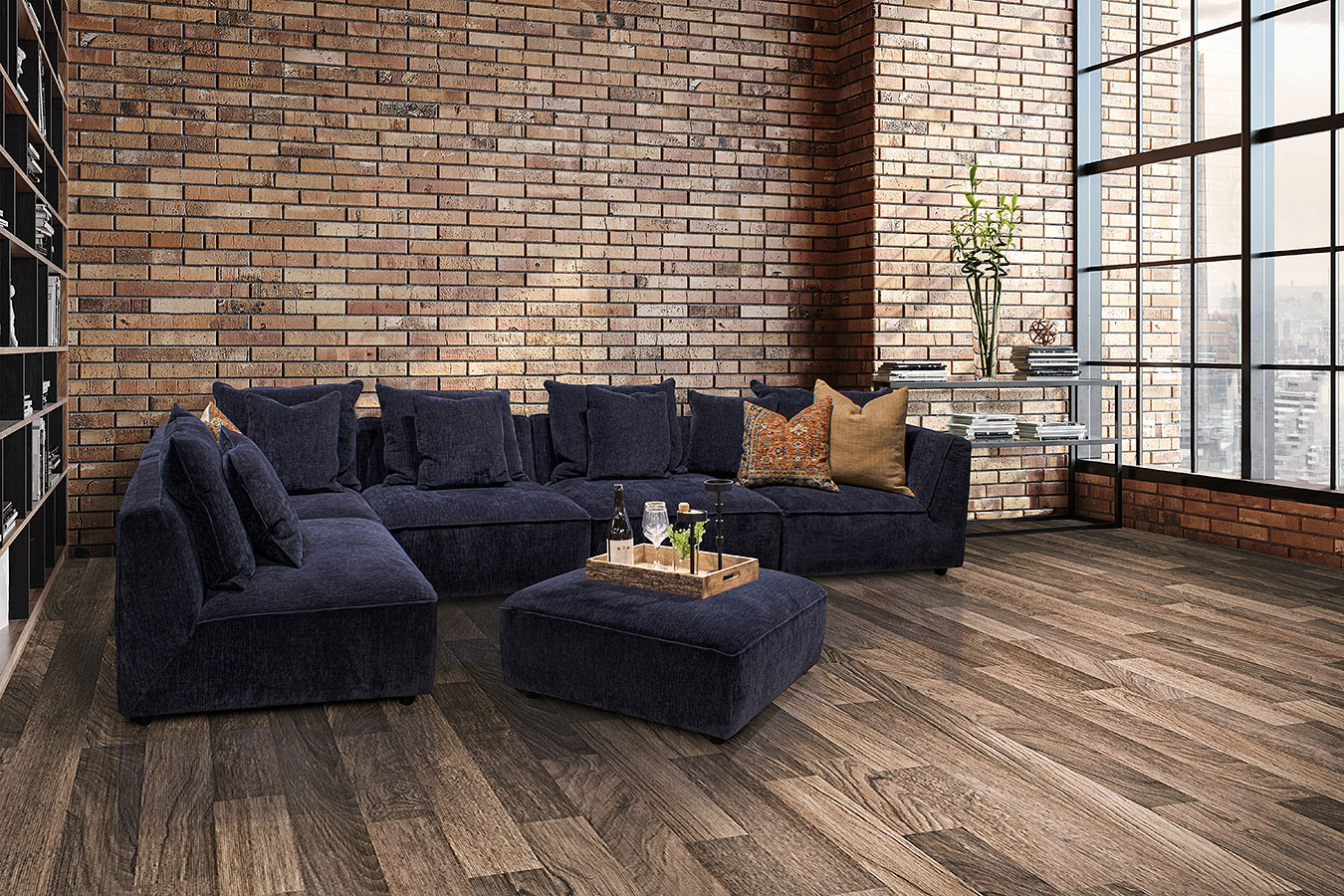 Recess Reptile Blue Modular Sectional Set Parker Living | Furniture Cart