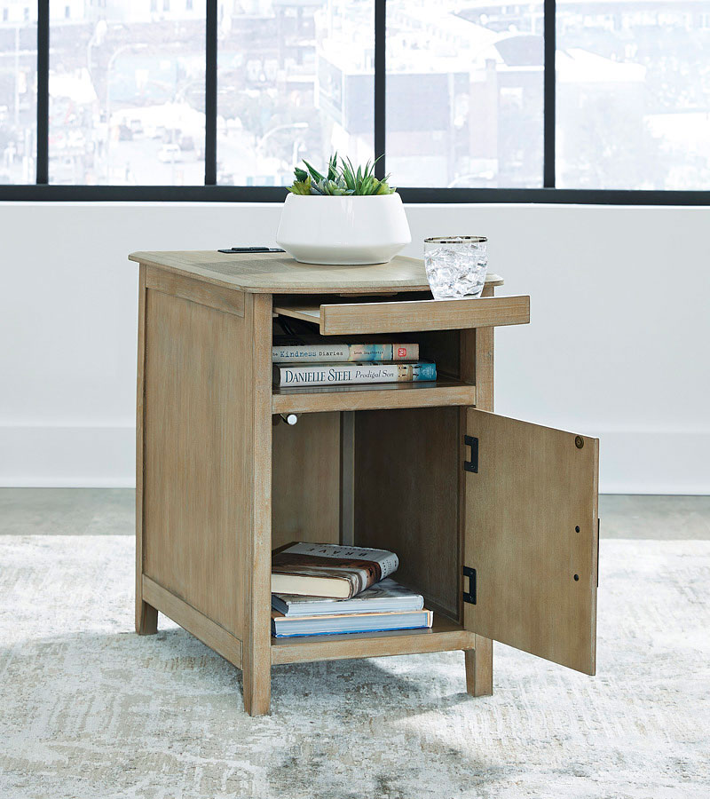 Devonsted Chairside End Table (Light Brown) Signature Design ...