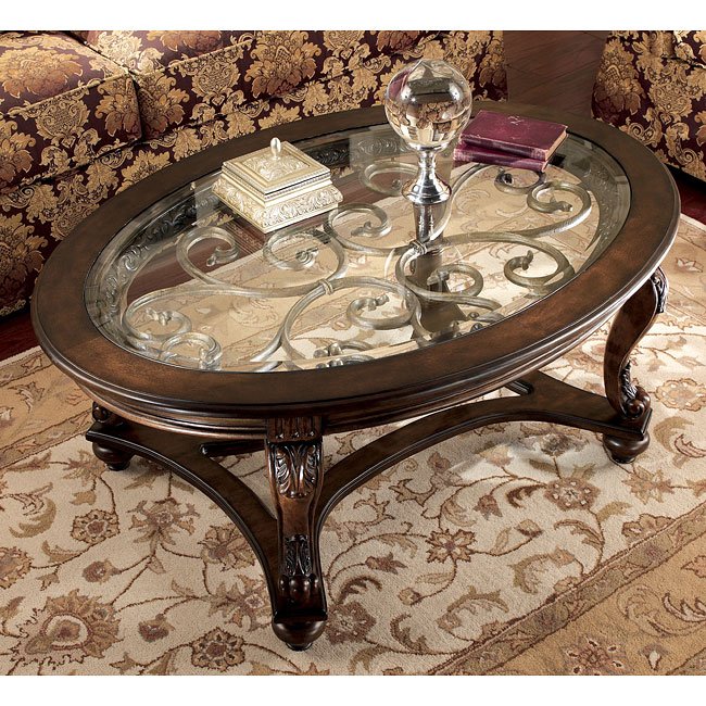Norcastle Oval Cocktail Table Signature Design, 9 Reviews | Furniture Cart