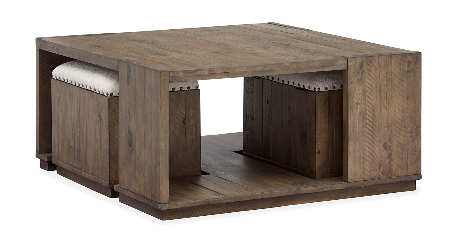Leighton Cocktail Table W/ 2 Stools Magnussen | Furniture Cart