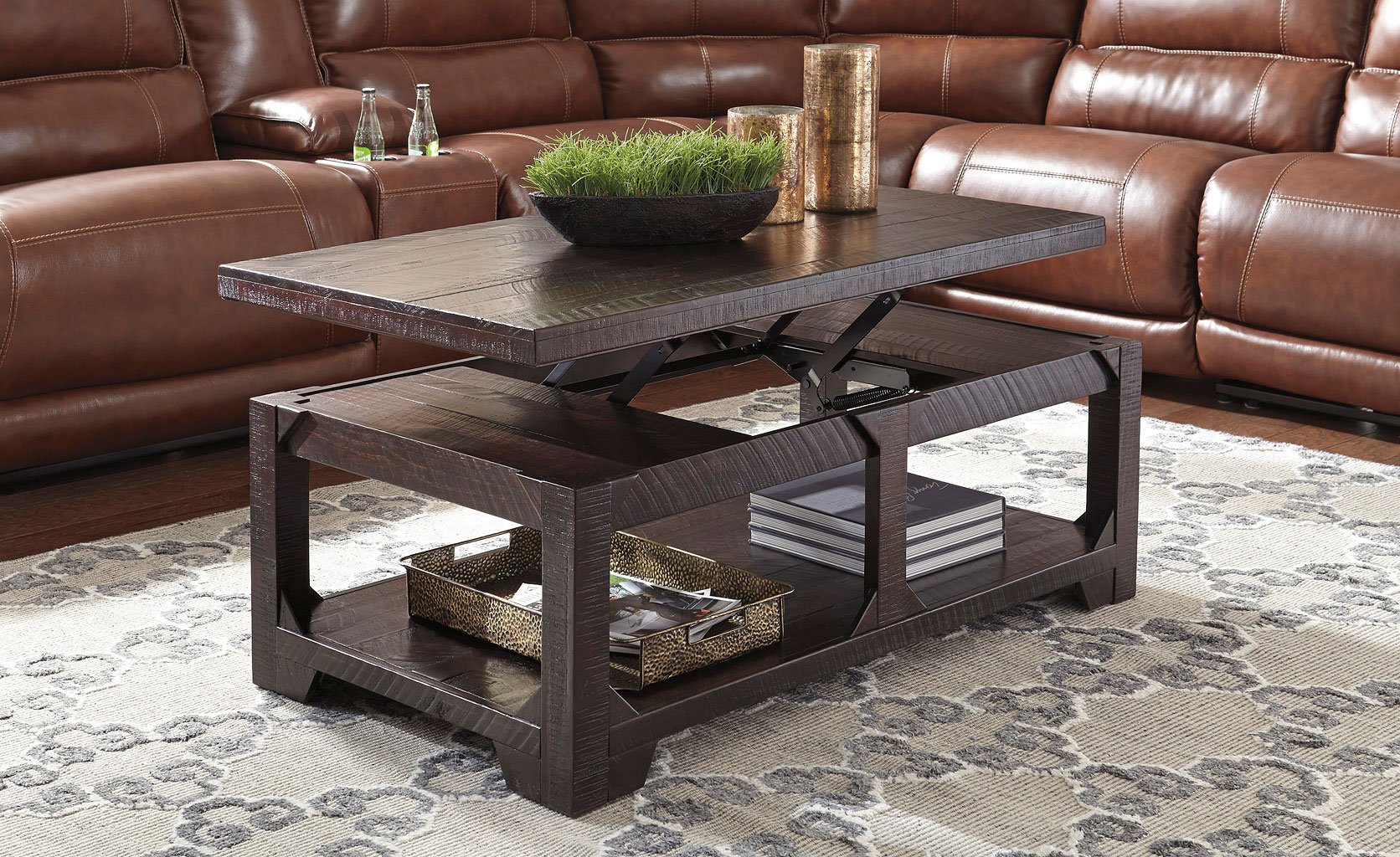 Rogness Lift-Top Occasional Table Set Signature Design | Furniture Cart