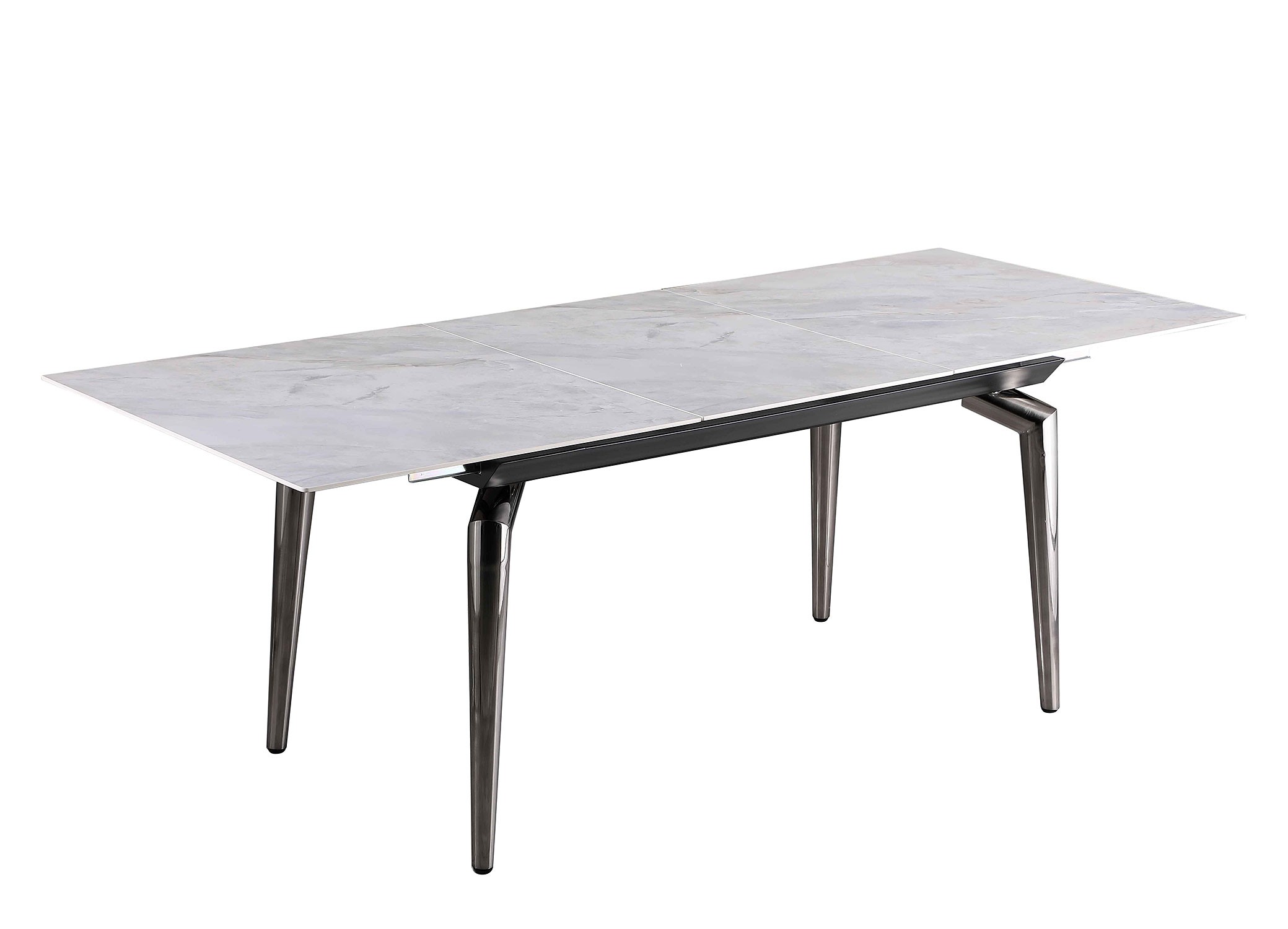 Tabatha Dining Room Set W/ Extendable Sintered Stone Table And Curved ...