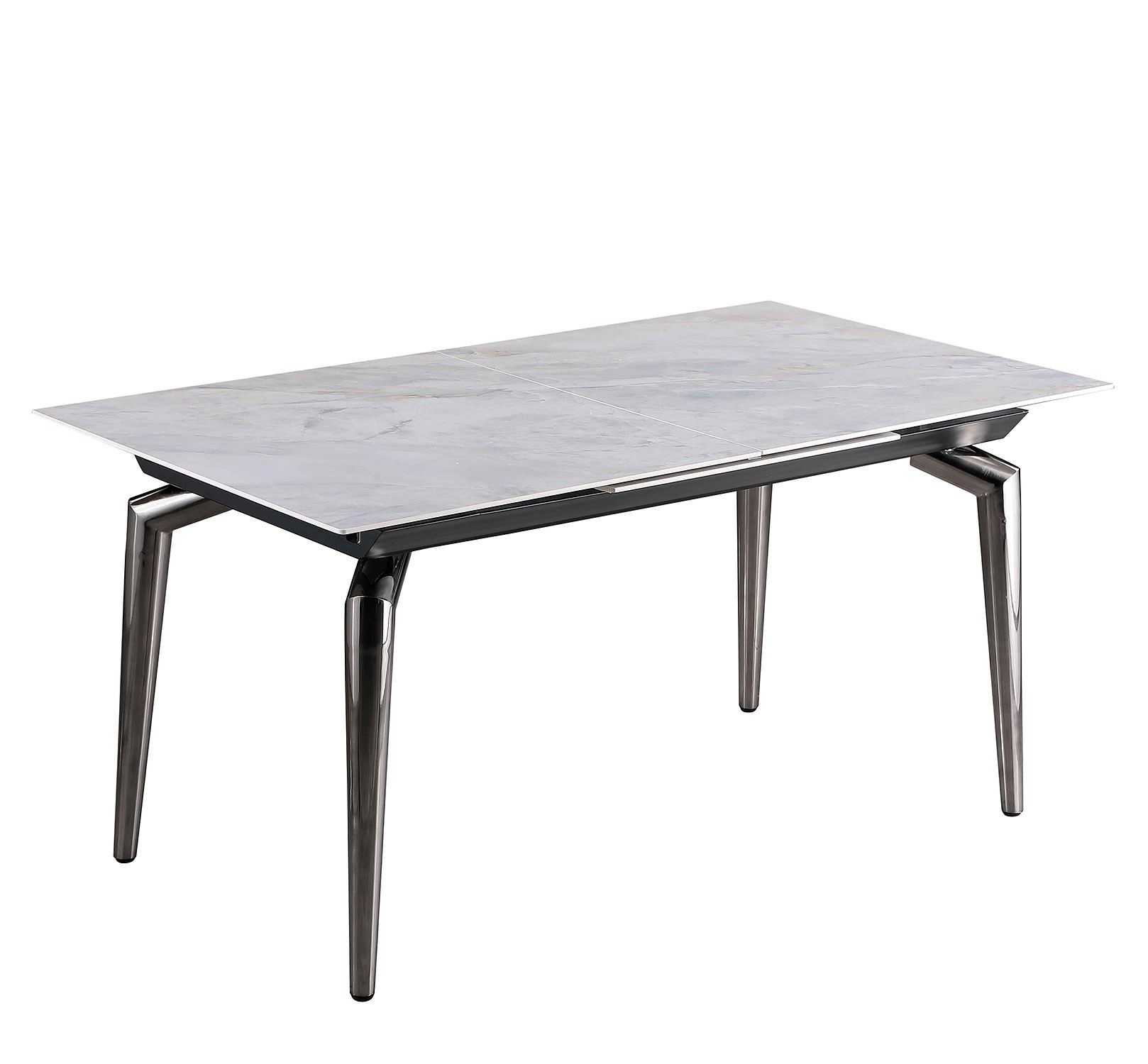 Tabatha Dining Room Set W/ Extendable Sintered Stone Table And Curved ...