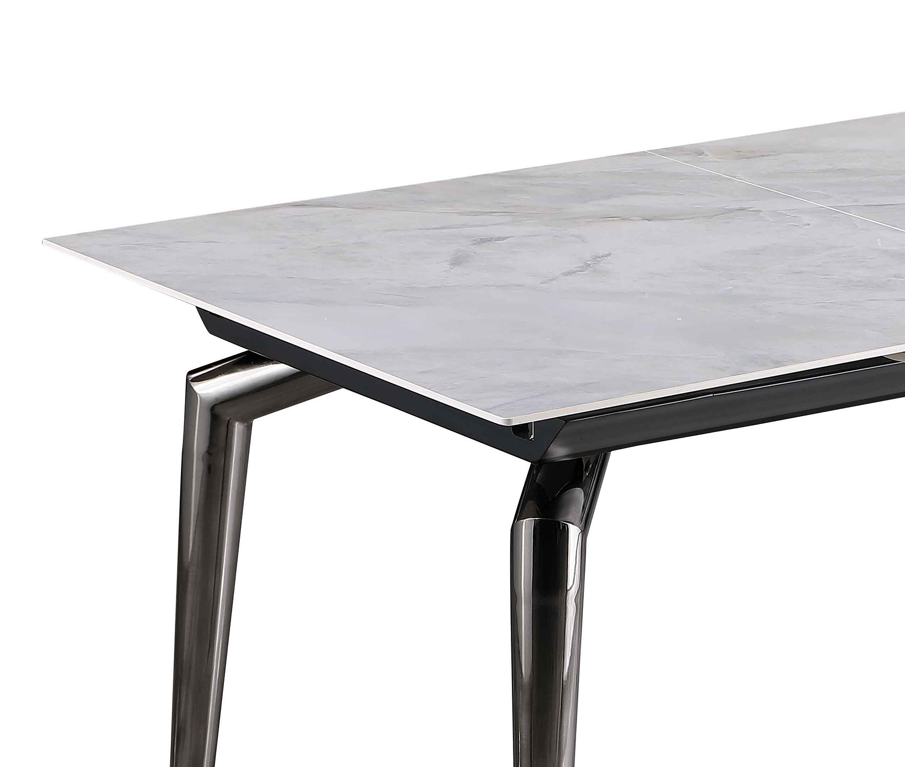 Tabatha Dining Room Set W/ Extendable Sintered Stone Table And Curved ...