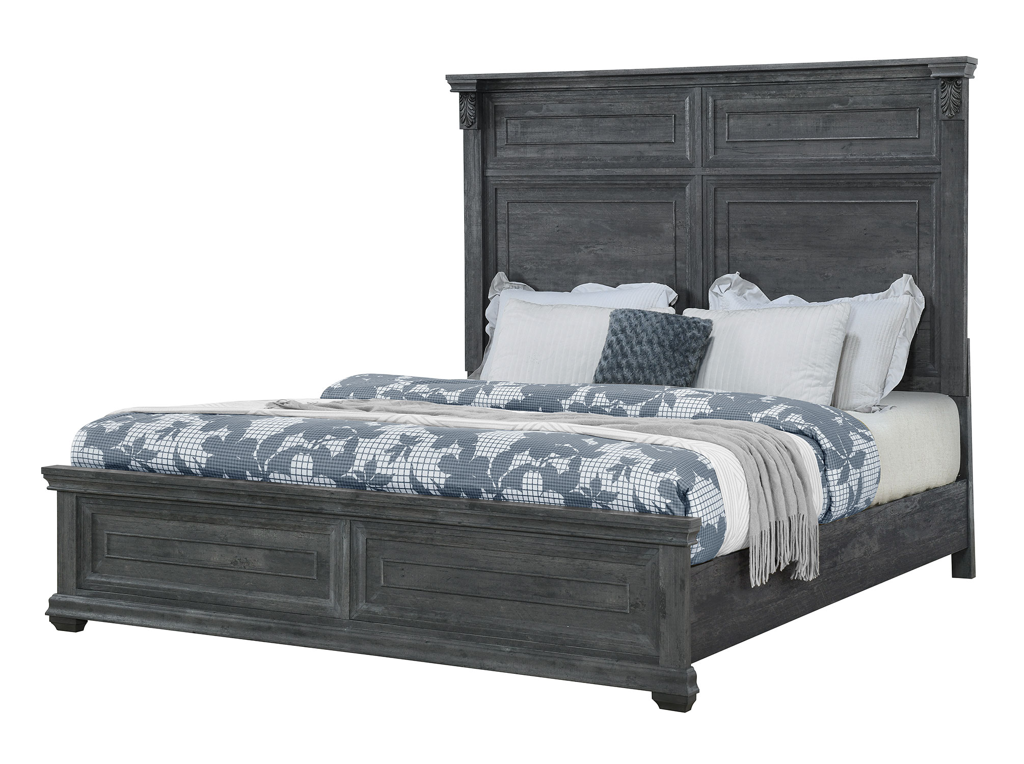 Tatum Grey Panel Bedroom Set Global Furniture | Furniture Cart