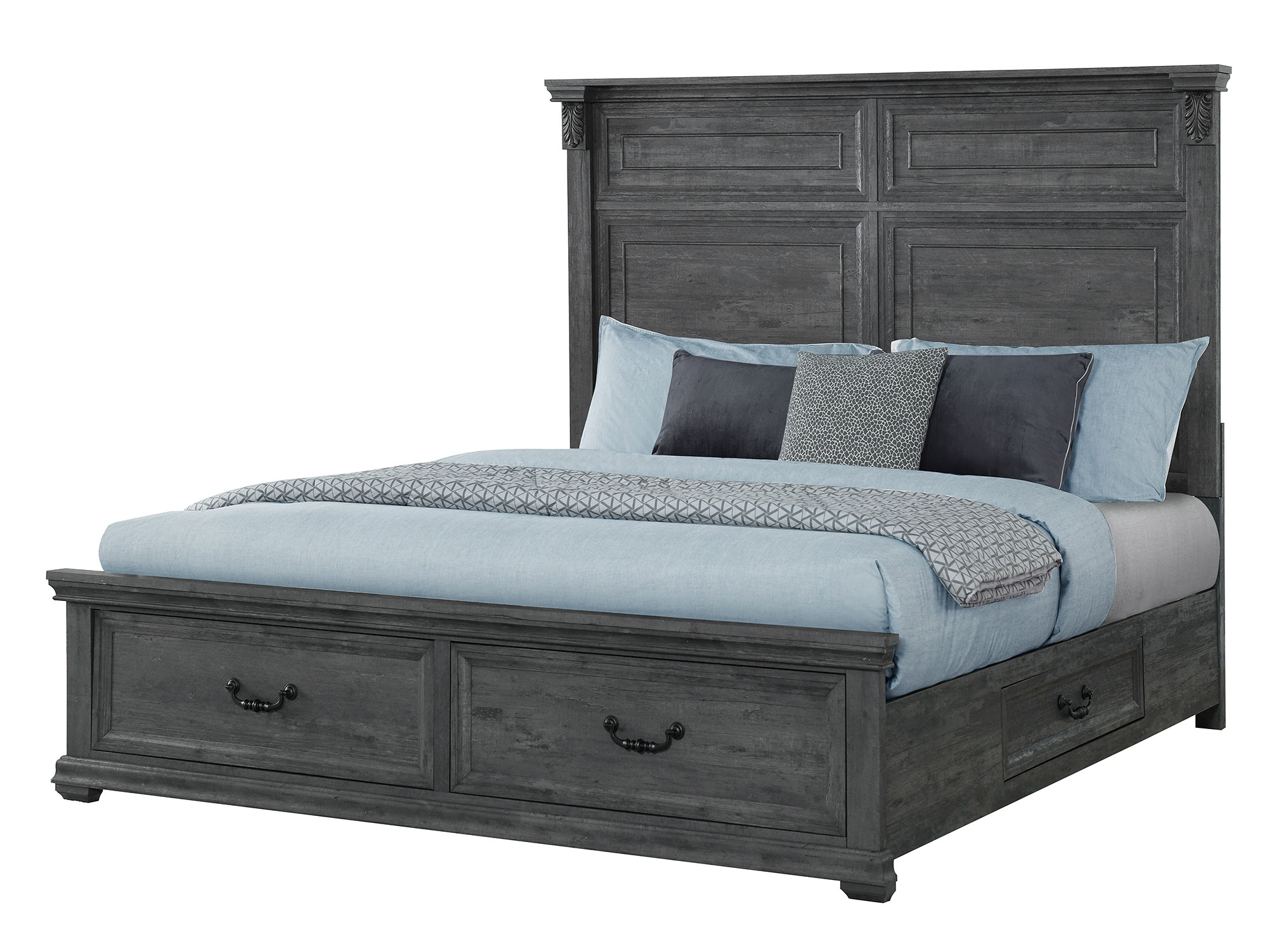 Tatum Grey Storage Bedroom Set Global Furniture | Furniture Cart