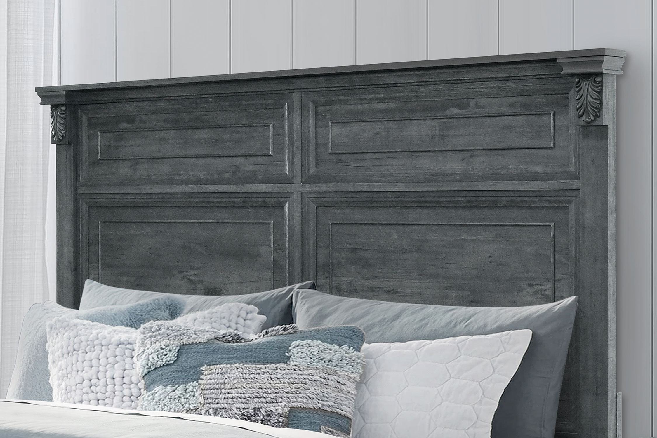 Tatum Grey Storage Bed Global Furniture | Furniture Cart
