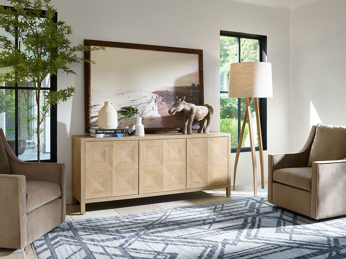 Modern Farmhouse Sadie Credenza (Natural Oak) Universal Furniture ...