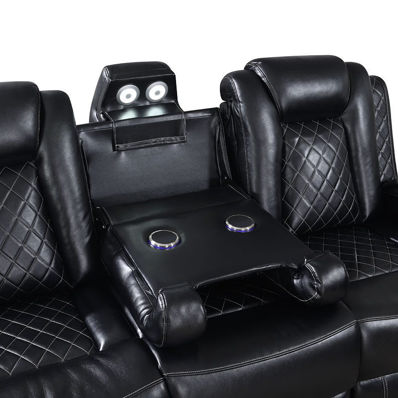 Orion Power Reclining Sofa W/ Drop-Down Table And Power Headrests ...
