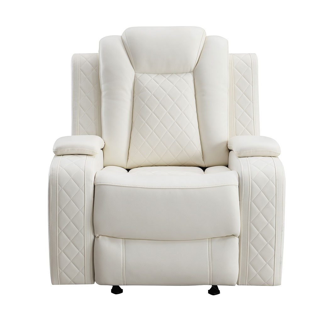 Orion II Reclining Living Room Set (White) New Classic Furniture ...