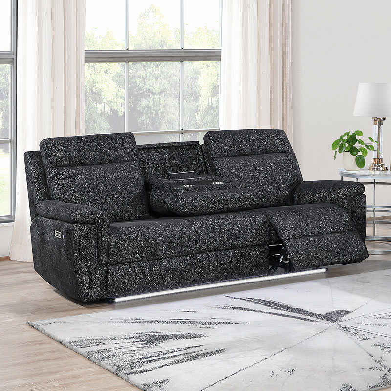 Faris Power Reclining Sofa W/ Power Headrests New Classic Furniture ...