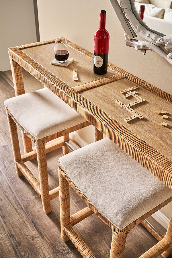 Weekender Sandbar Console W/ 3 Stools Universal Furniture | Furniture Cart