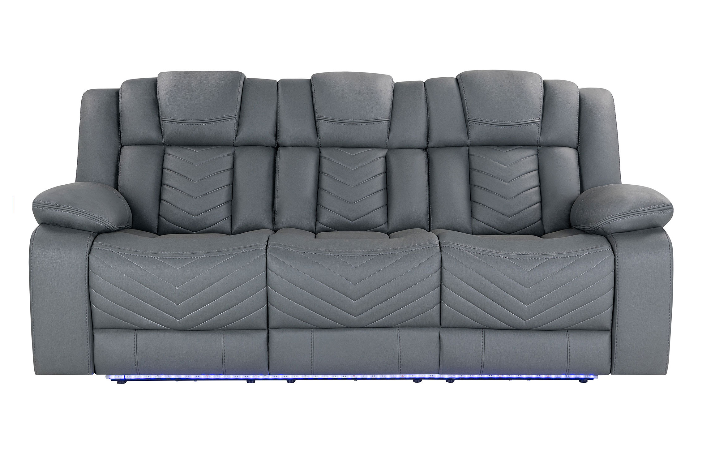 U7068 Grey Power Reclining Sofa W/ Drop Down Table Global Furniture ...