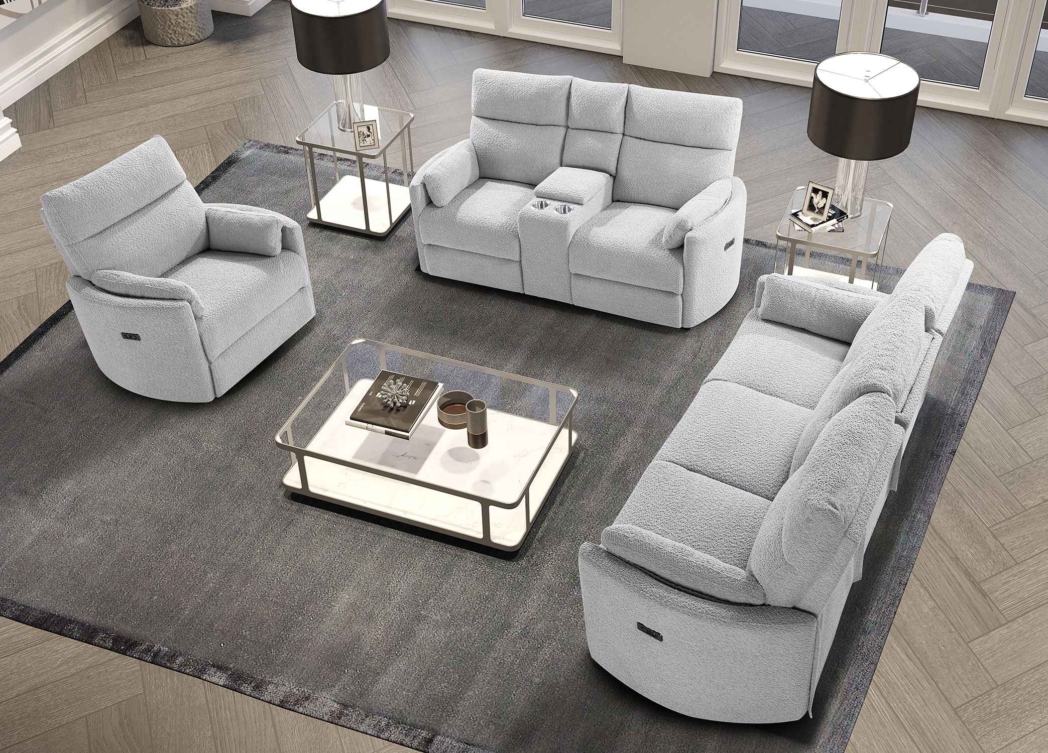 U8571 Dolphin Power Reclining Living Room Set Global Furniture ...