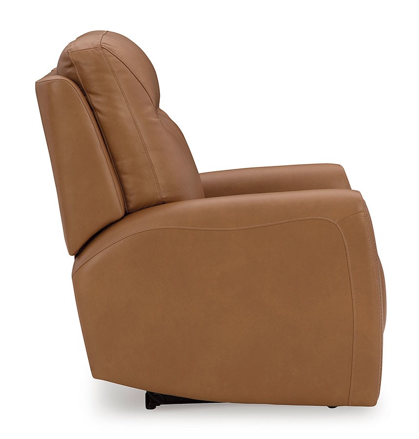 Tryanny Butterscotch Power Recliner W/ Adjustable Headrest Signature ...