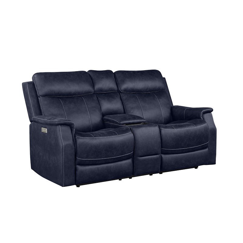 Valencia Power Reclining Loveseat (Ocean) Steve Silver Furniture ...