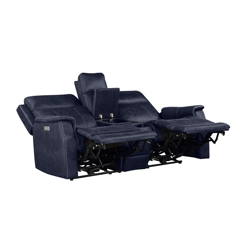 Valencia Power Reclining Loveseat (Ocean) Steve Silver Furniture ...