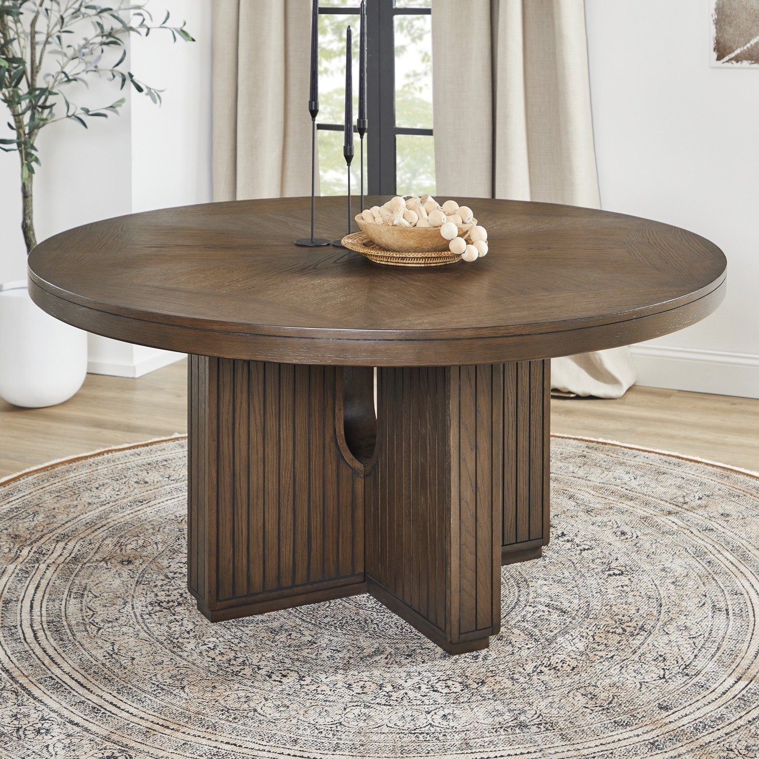 Athens Round Dining Table Flexsteel | Furniture Cart