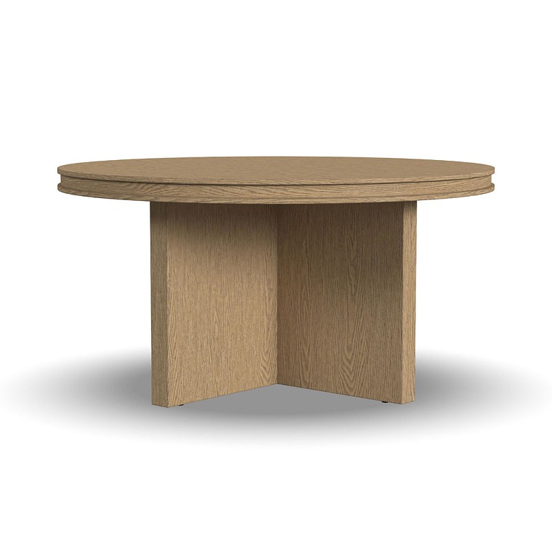 Waterfall Round Coffee Table (Light Oak) Flexsteel | Furniture Cart