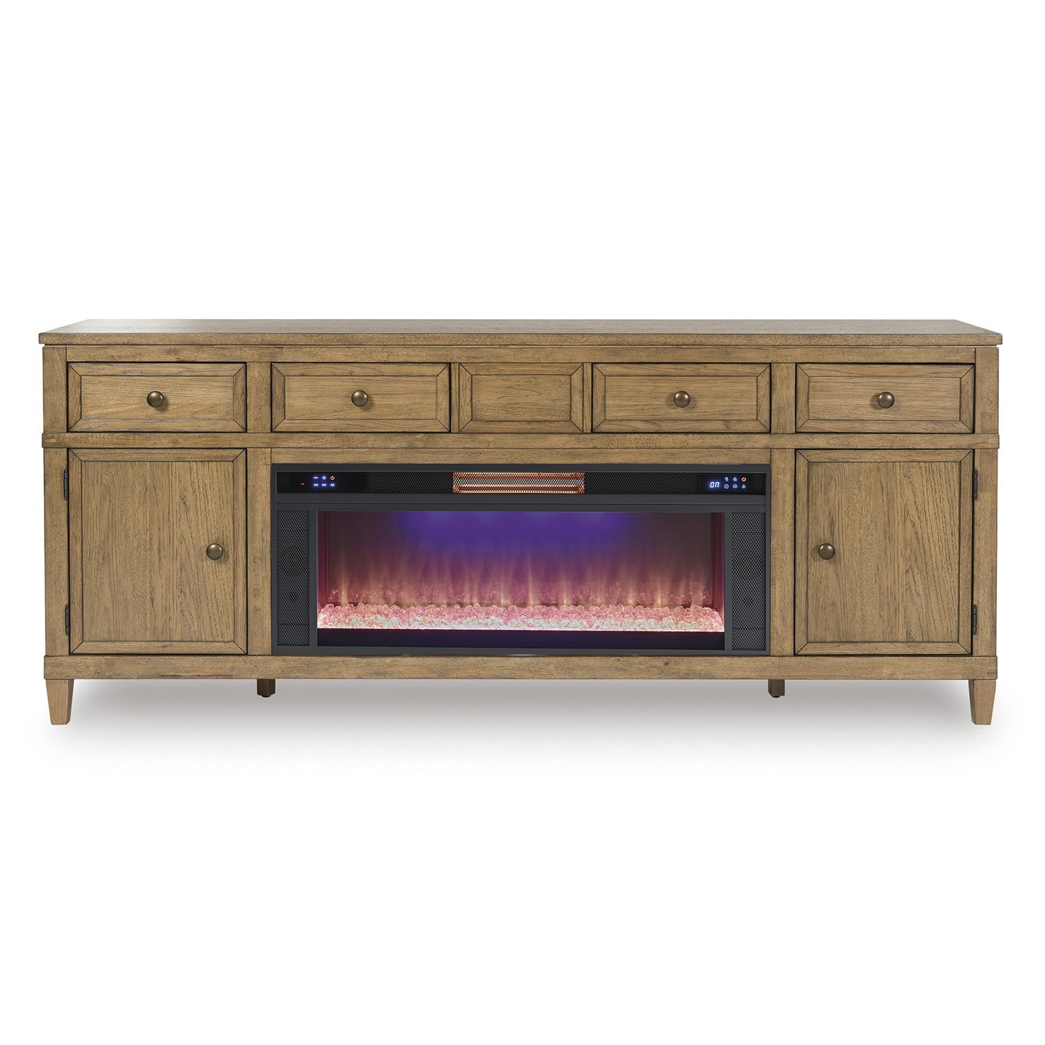 Sharlance Extra Large TV Stand W/ Crystal Flame Fireplace Signature ...