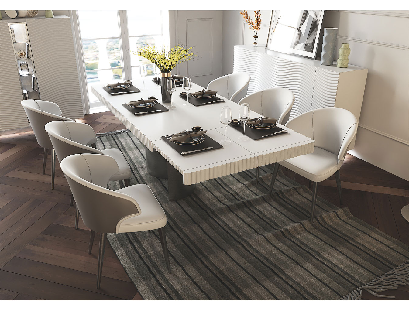 Wave Dining Room Set ESF Furniture | Furniture Cart