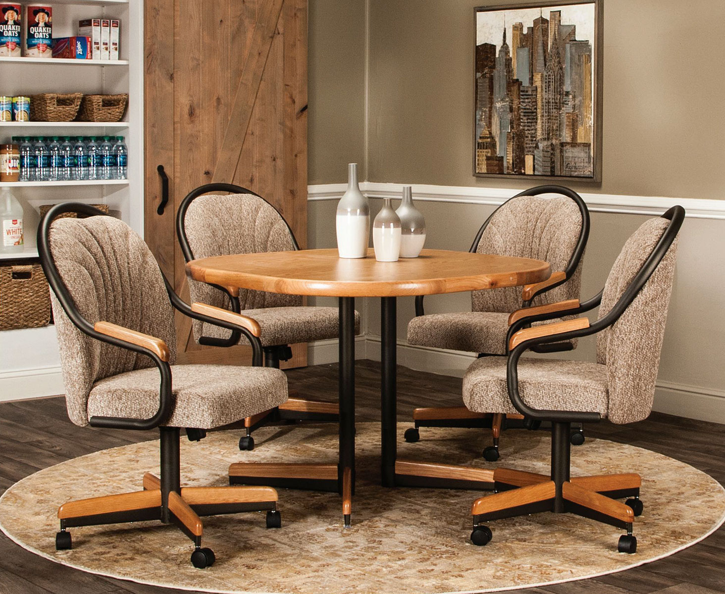 Shaw Bow-End Oak Wood Edge Dining Room Set Cramco | Furniture Cart