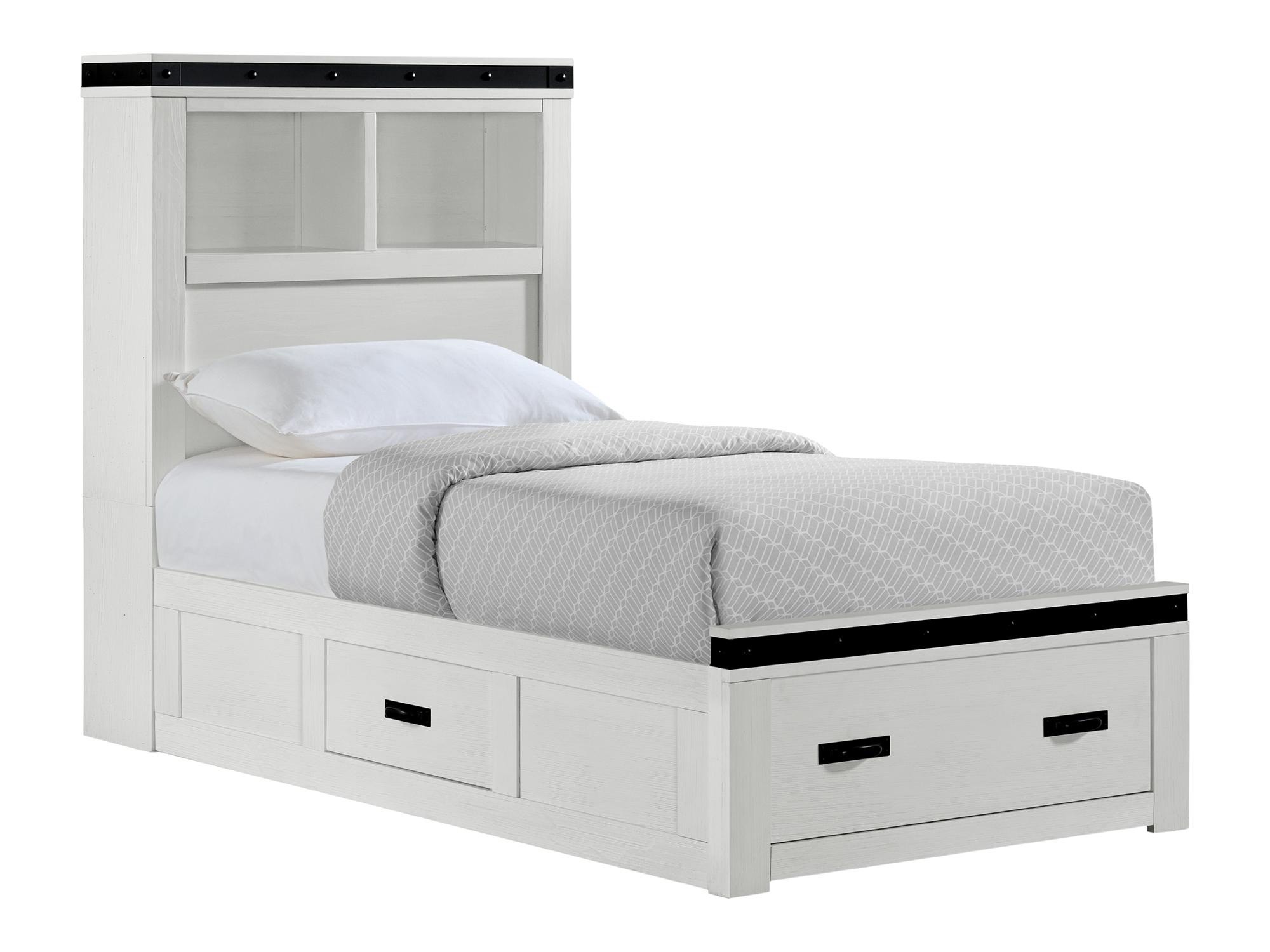 Wade White Storage Bed Elements Furniture | Furniture Cart