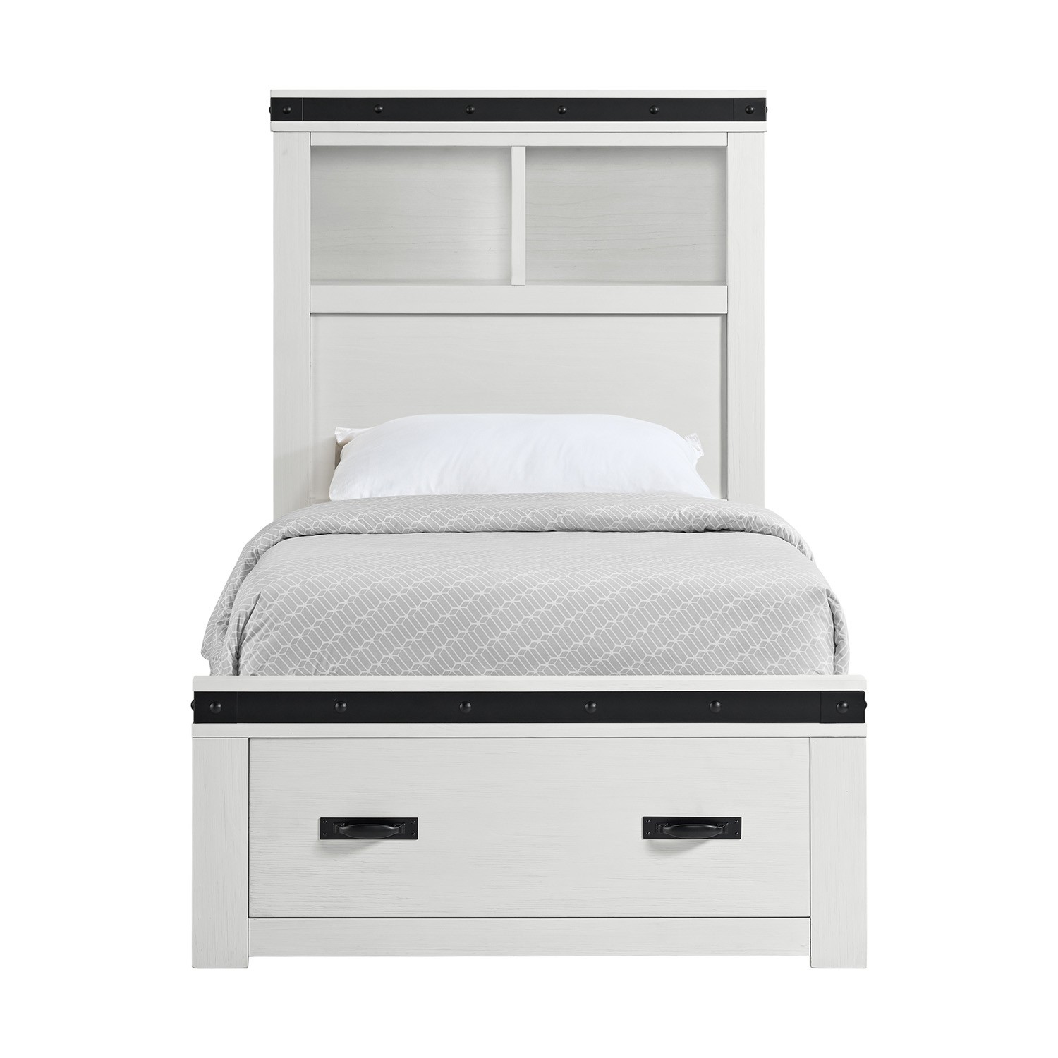 Wade White Storage Bed Elements Furniture | Furniture Cart