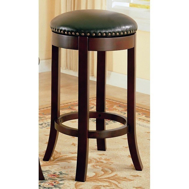 Walnut Backless 29 inch Barstool Set of 2