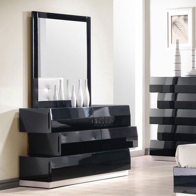 Black mirror furniture store