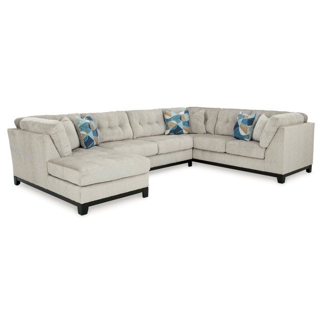 Maxon Place Stone Modular Left Chaise Sectional BenchCraft | Furniture Cart