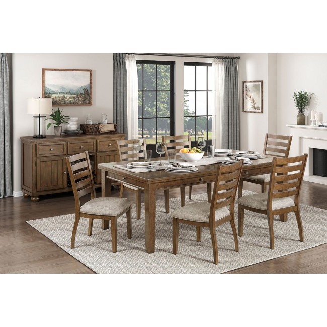 Tigard Dining Room Set Cherry Homelegance Furniture Cart
