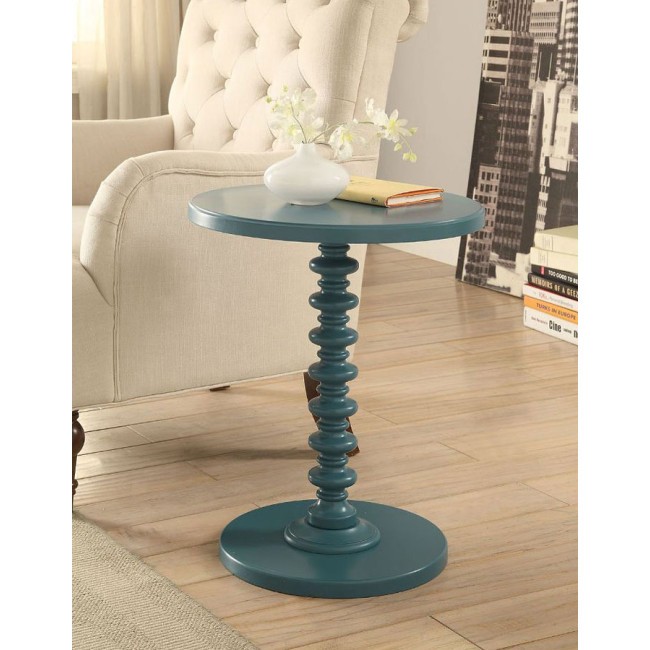 Acton Accent Table (Teal) Acme Furniture | Furniture Cart