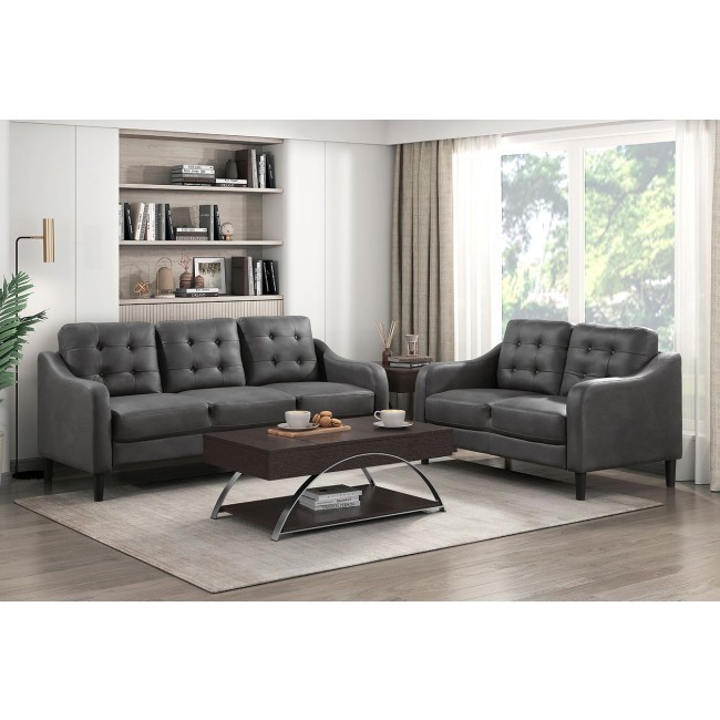 Mallory Living Room Set (Gray) Homelegance | Furniture Cart