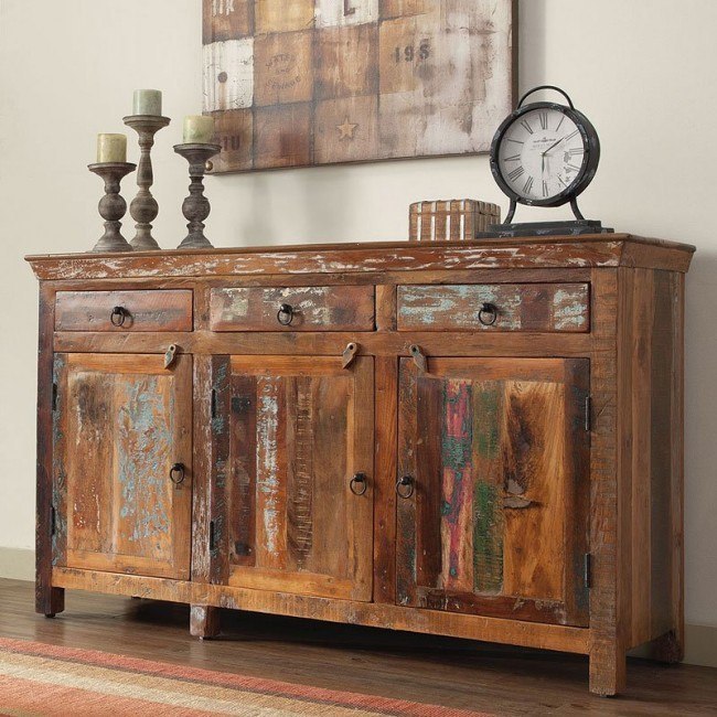 Rustic cabinet with drawers store