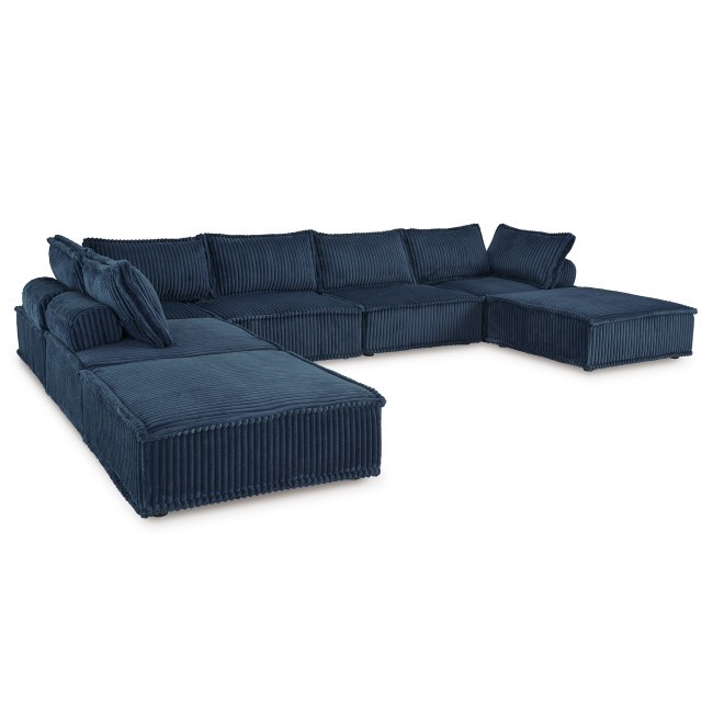 Bales Navy 7-Piece Modular Sectional Signature Design | Furniture Cart