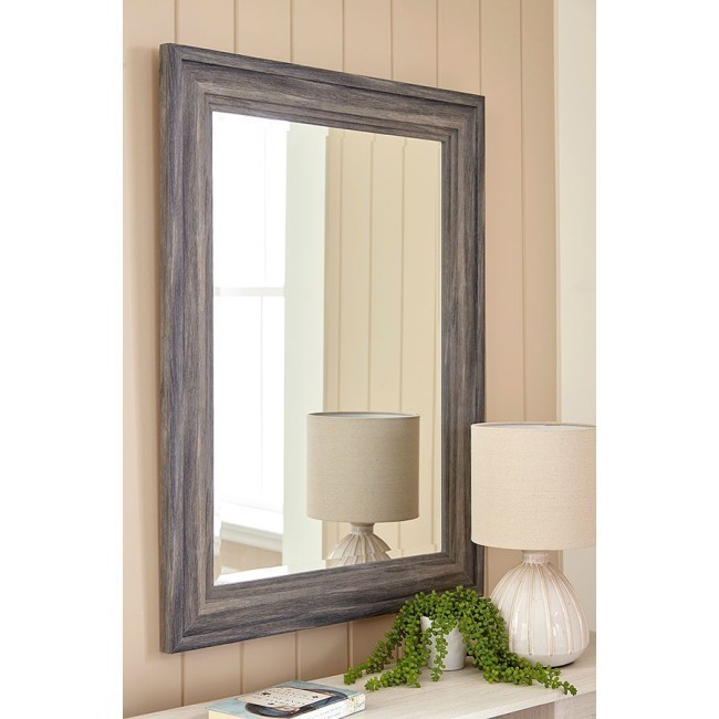 Jacee Accent Mirror (Antique Gray) Signature Design | Furniture Cart