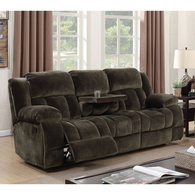Dark brown reclining sofa store