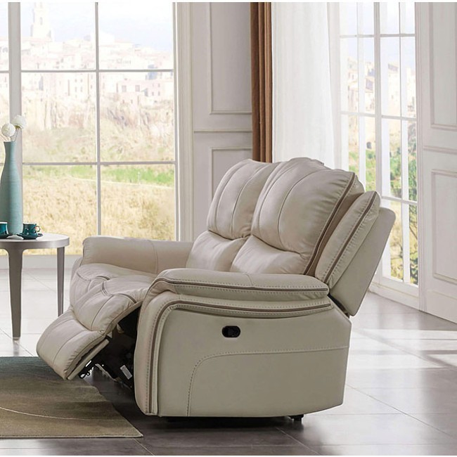 Beige reclining loveseat store