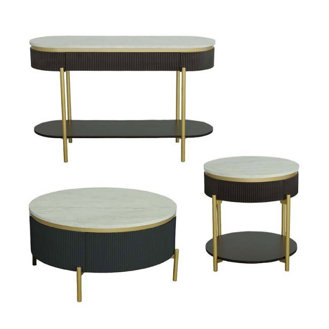 Deco District Occasional Table Set (Deco Noir) Progressive Furniture ...