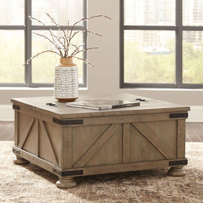 Aldwin Cocktail Table W/ Storage Signature Design | Furniture Cart