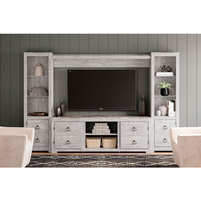 Willowton Entertainment Wall Signature Design | Furniture Cart
