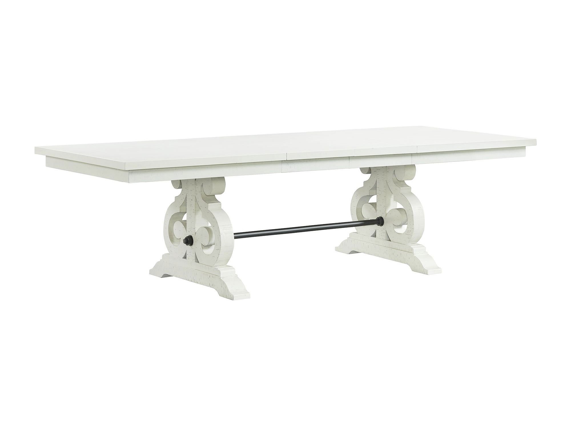 Stone Dining Room Set W/ Swirl Back Chairs (White) Elements Furniture ...