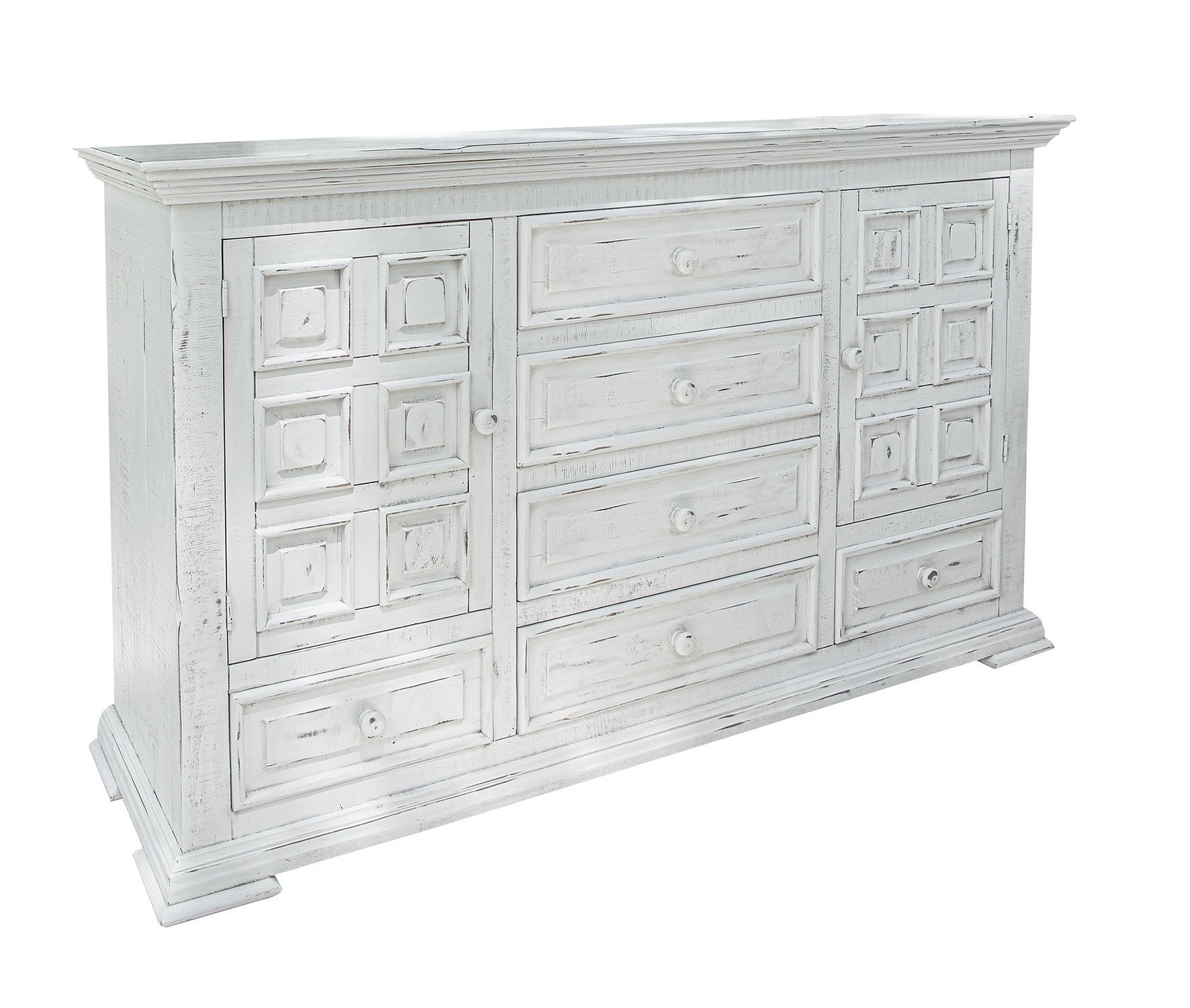 Bella Panel Bedroom Set (White) IFD Furniture | Furniture Cart
