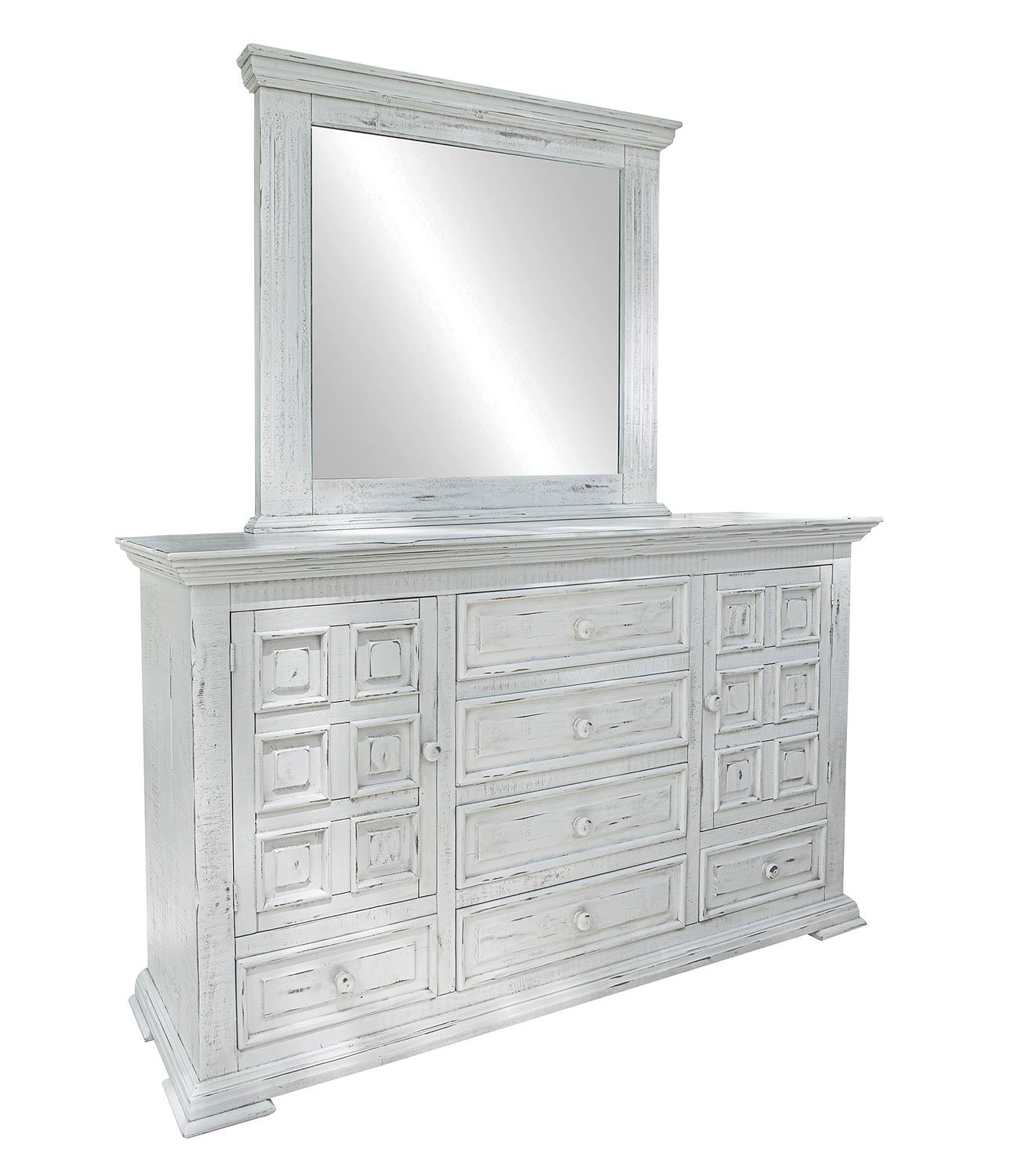 Bella Panel Bedroom Set (White) IFD Furniture | Furniture Cart